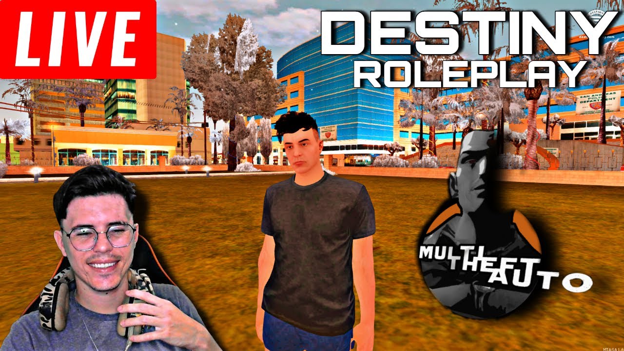 MTA AO VIVO 🔴 DESTINY ROLEPLAY | ENTREI PARA POLICIA 🔴 !pix !discord - YouTube