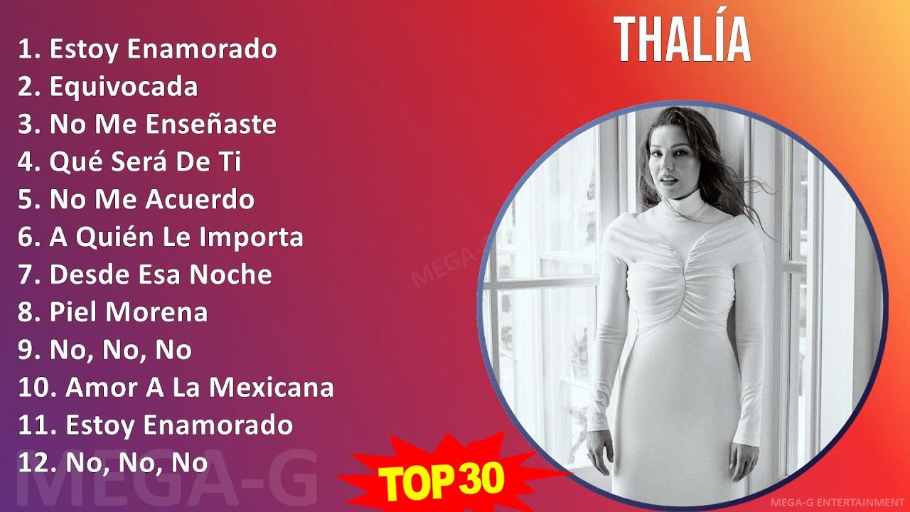 Thalía 2024 MIX Grandes Exitos - Estoy Enamorado, Equivocada, No Me ...