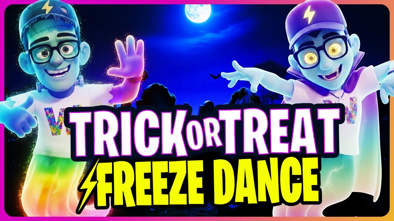⚡️ Trick or Treat Freeze Dance ⚡️ Halloween Brain Break for Kids 🎃 Just ...