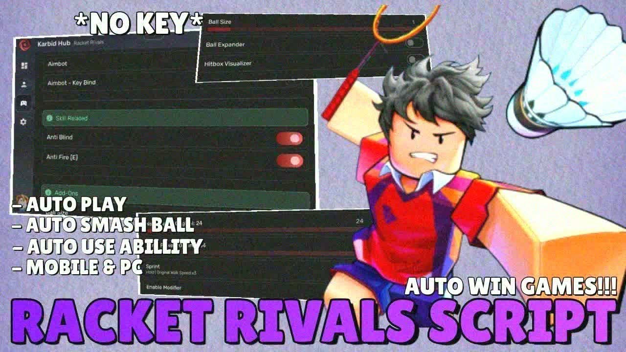 New Update Roblox Racket Rivals Script/Hack GUI - Auto Farm Wins, Auto ...