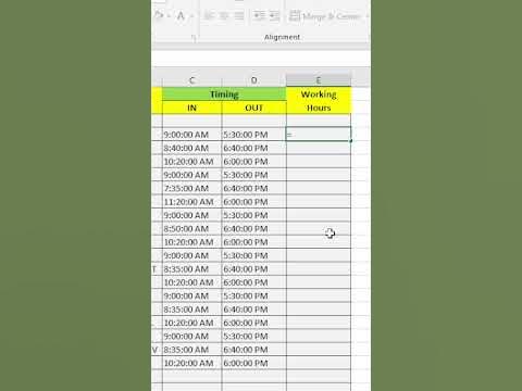 calculate working hours in excel | Excel Interview Question #excel #exceltips #exceltutorial # ...