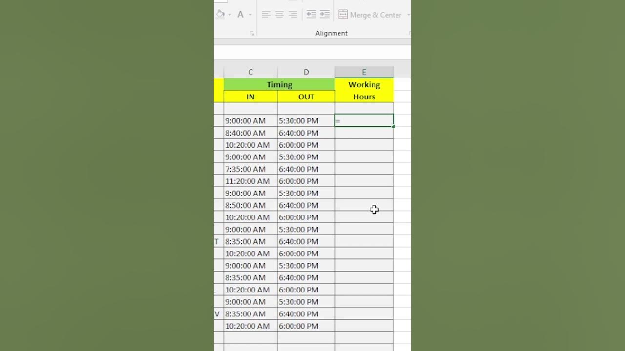 calculate working hours in excel | Excel Interview Question #excel #exceltips #exceltutorial # ...