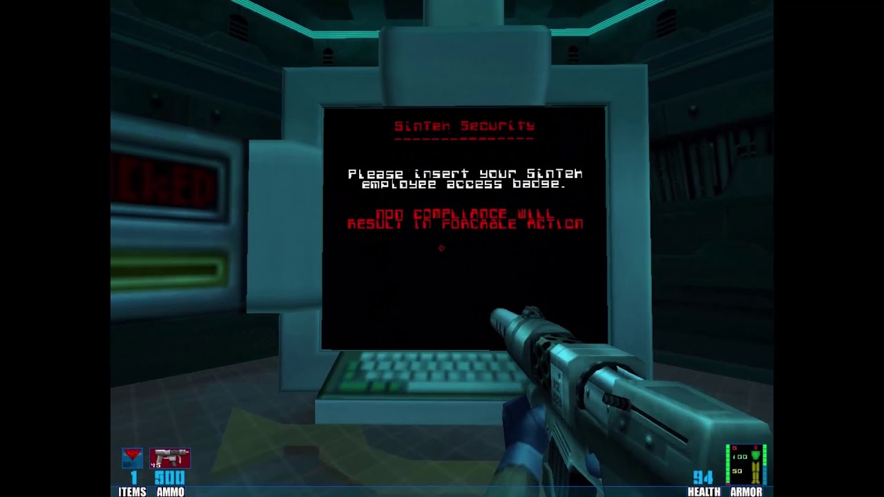 Sin (1998) Walkthrough #10 - Level 10 - Biomech Factory [Part 1] (100% ...