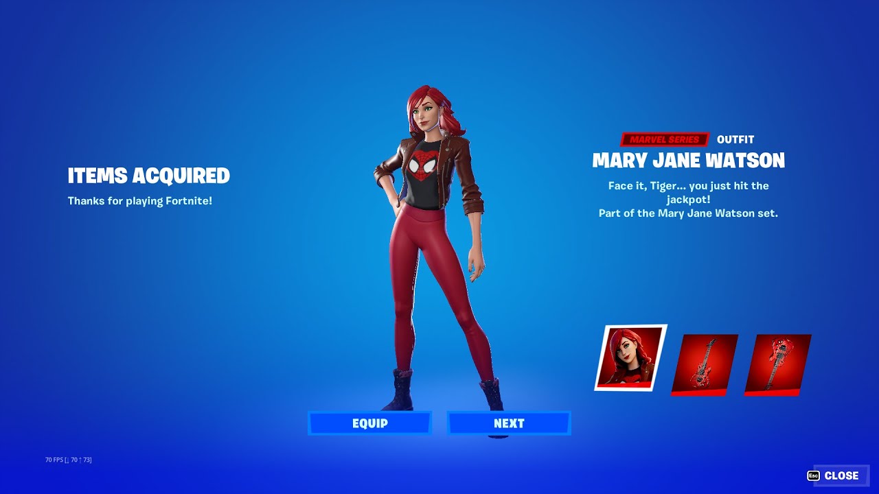 Buying Mary Jane watson Skin In Fortnite Item Shop - YouTube