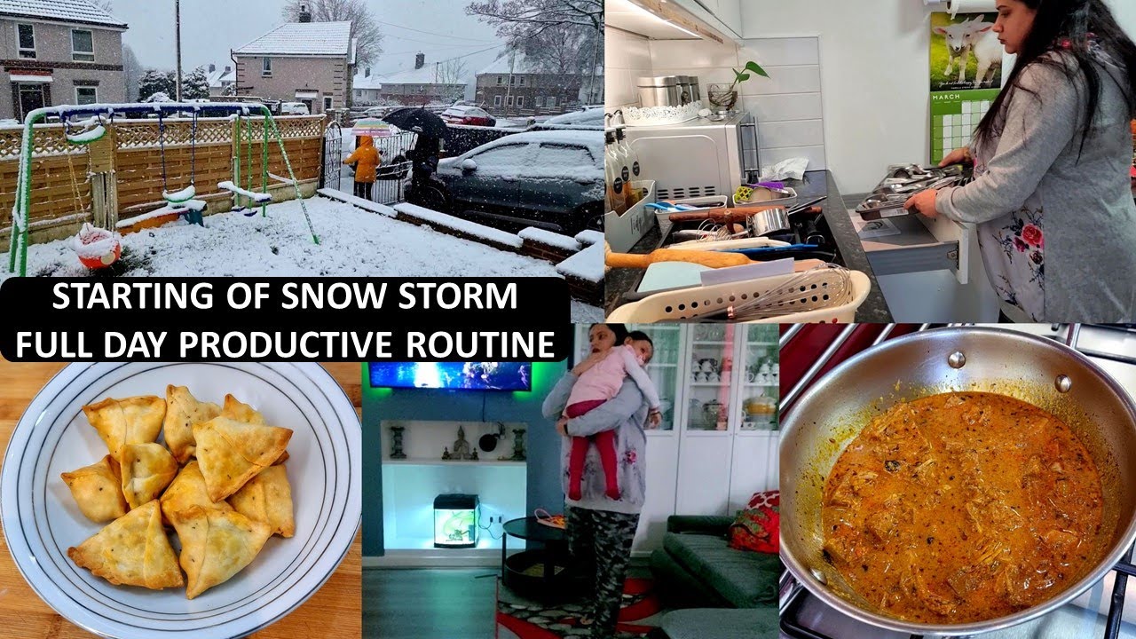 Snow Storm Day Routine | How We Spent Heavy Snow Day in UK? Kathal ...