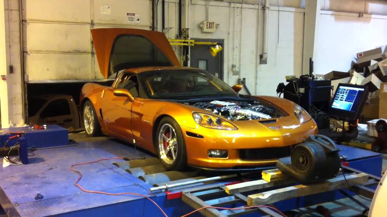 1000+ Rwhp Single turbo Dyno pull C6 Corvette Z06 World's fastest Z06 ...