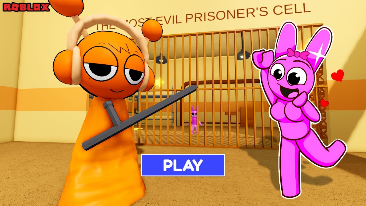 NEW! PINKI ESCAPE OREN ORANGE SPRUNKI PRISION🍊 OBBY ROBLOX - YouTube