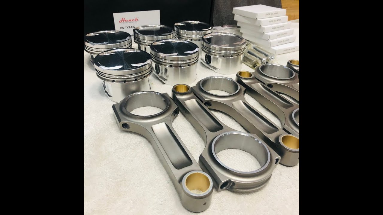 Forged Pistons and Connecting Rods kit for TOYOTA 2JZ 2JZGTE - YouTube