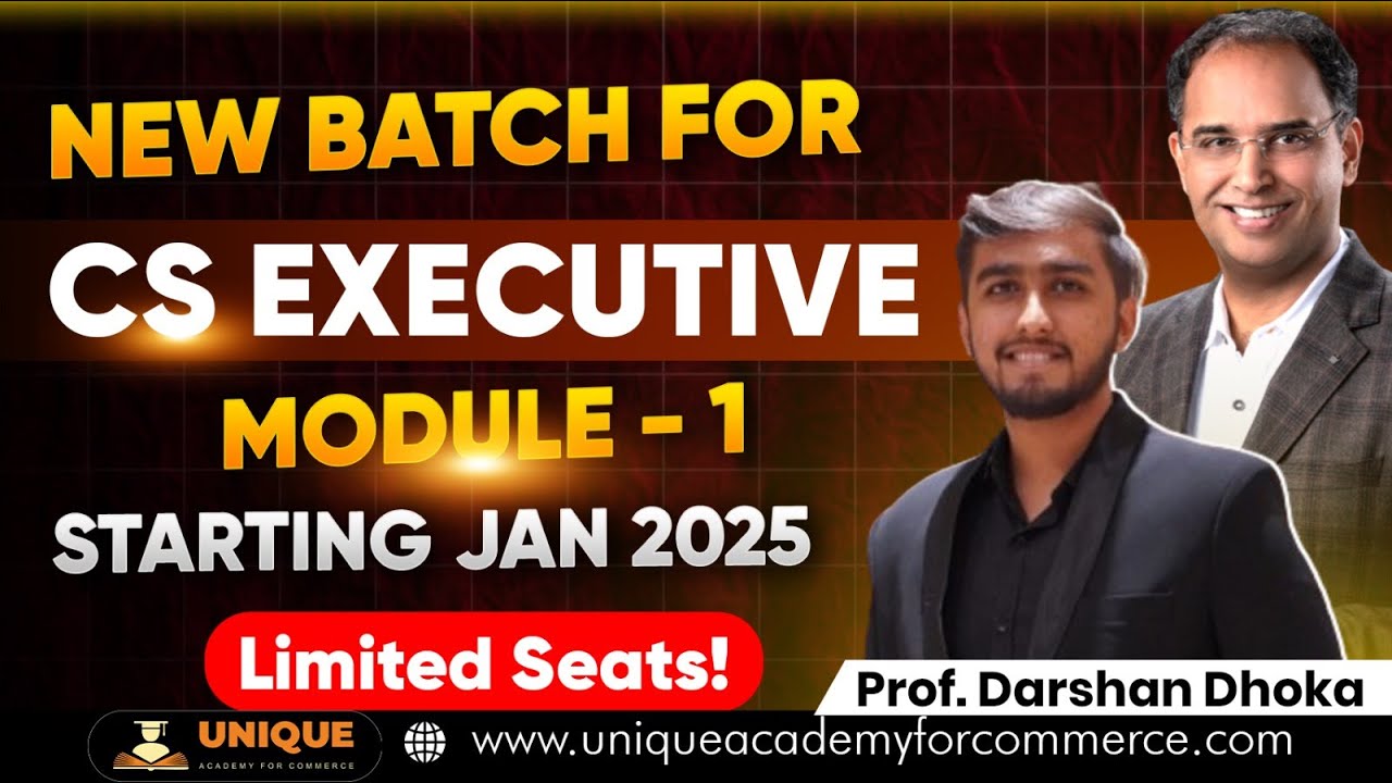 💡 New Batch for CS Executive Module 1 | Starting From 3rd Jan 2025 ...