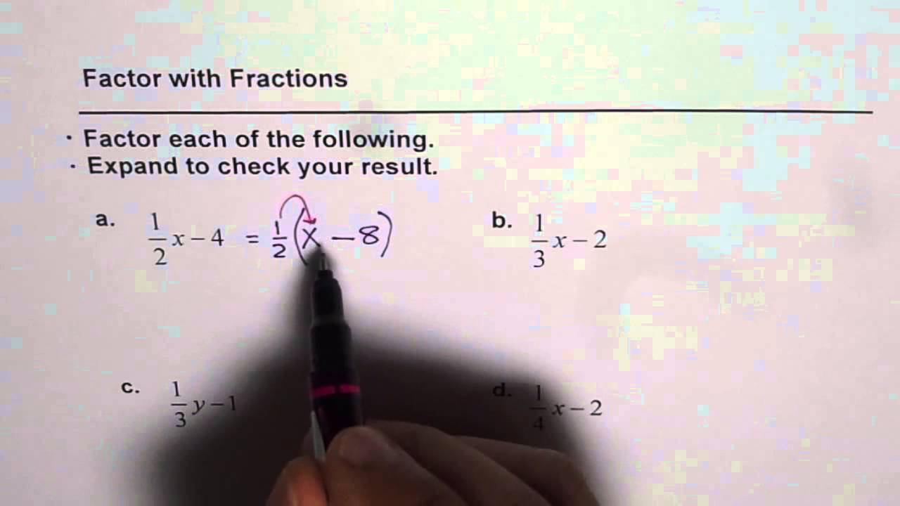 How To Factor Fractions YouTube
