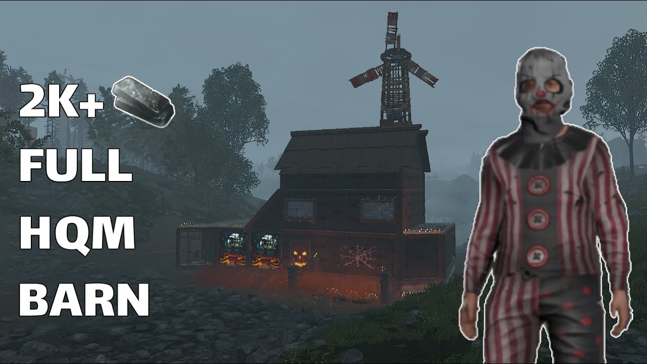 we built a haunted barn in vanilla Rust for Halloween - YouTube