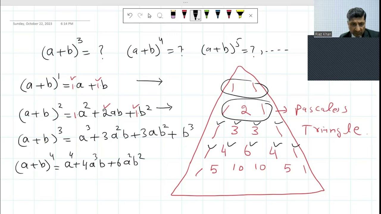 Expansion of (a+b)^3 by using Pascale's triangle || Binomial Expansion ...