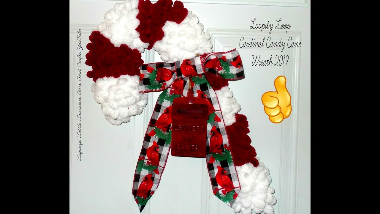 Loopity Loop Candy Cane Wreath - YouTube