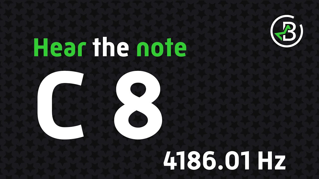 Hear the Note: C 8 | 4186.01 Hz | Piano and Sine Wave - YouTube