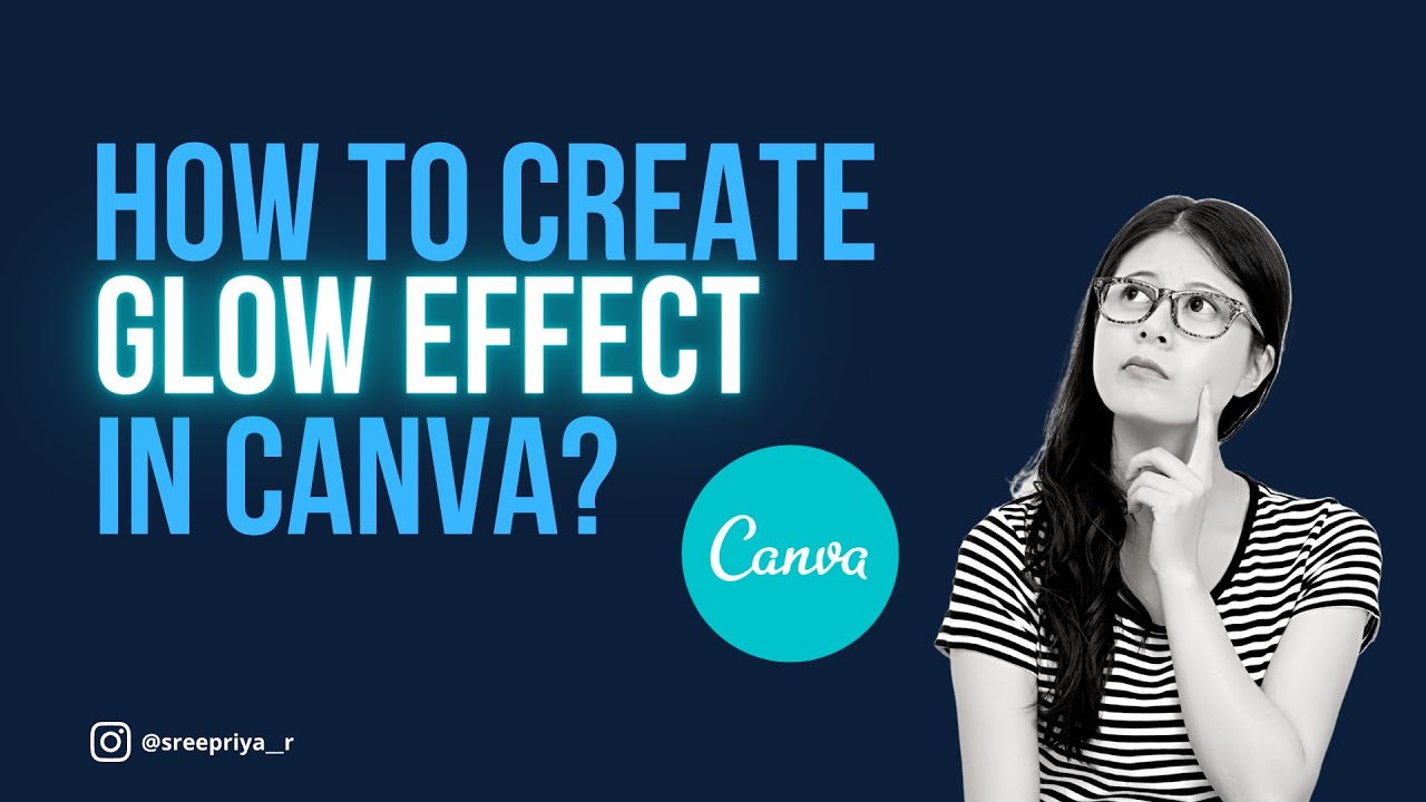 How to create Glowing text effect in Canva? | Canva tutorial | - YouTube