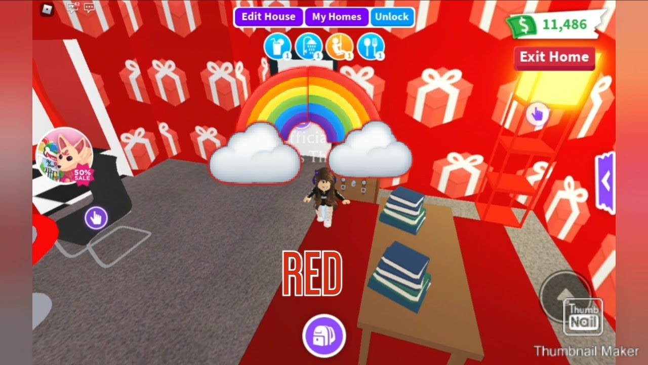 Adopt Me Rainbow Build Challenge|Theme:Red - YouTube
