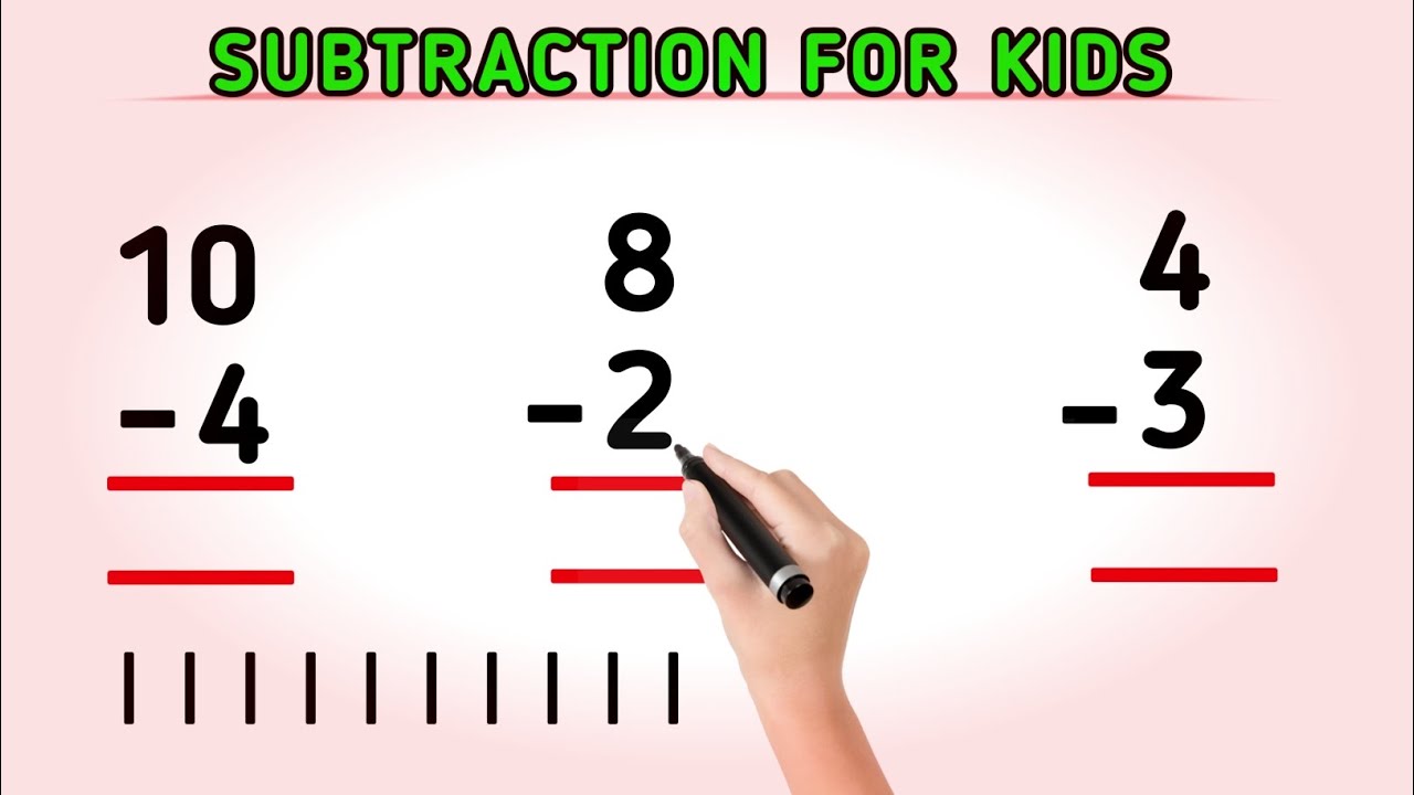 Learn Subtraction for Nursery | Numbers 1 to 10 | Fun Math for ...