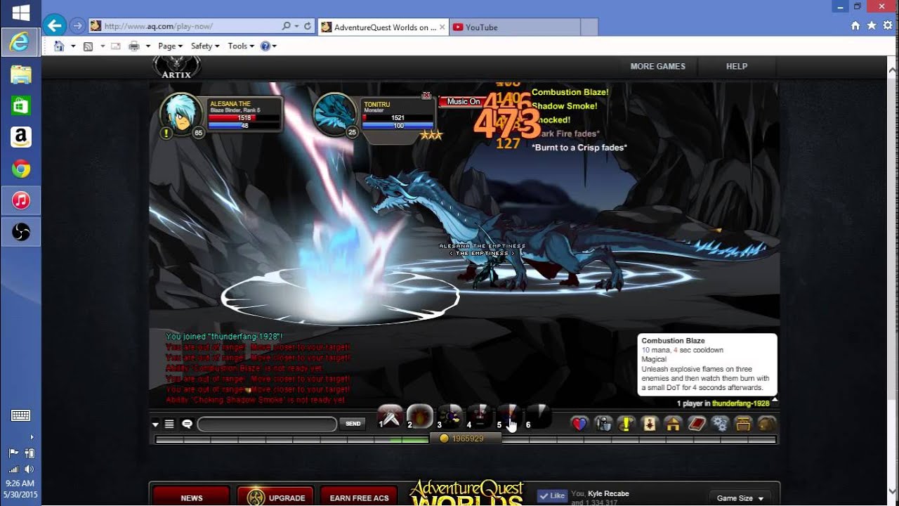 Aqw new bosses Tonitru and Enemy Inside solo with blazebinder Adventure ...