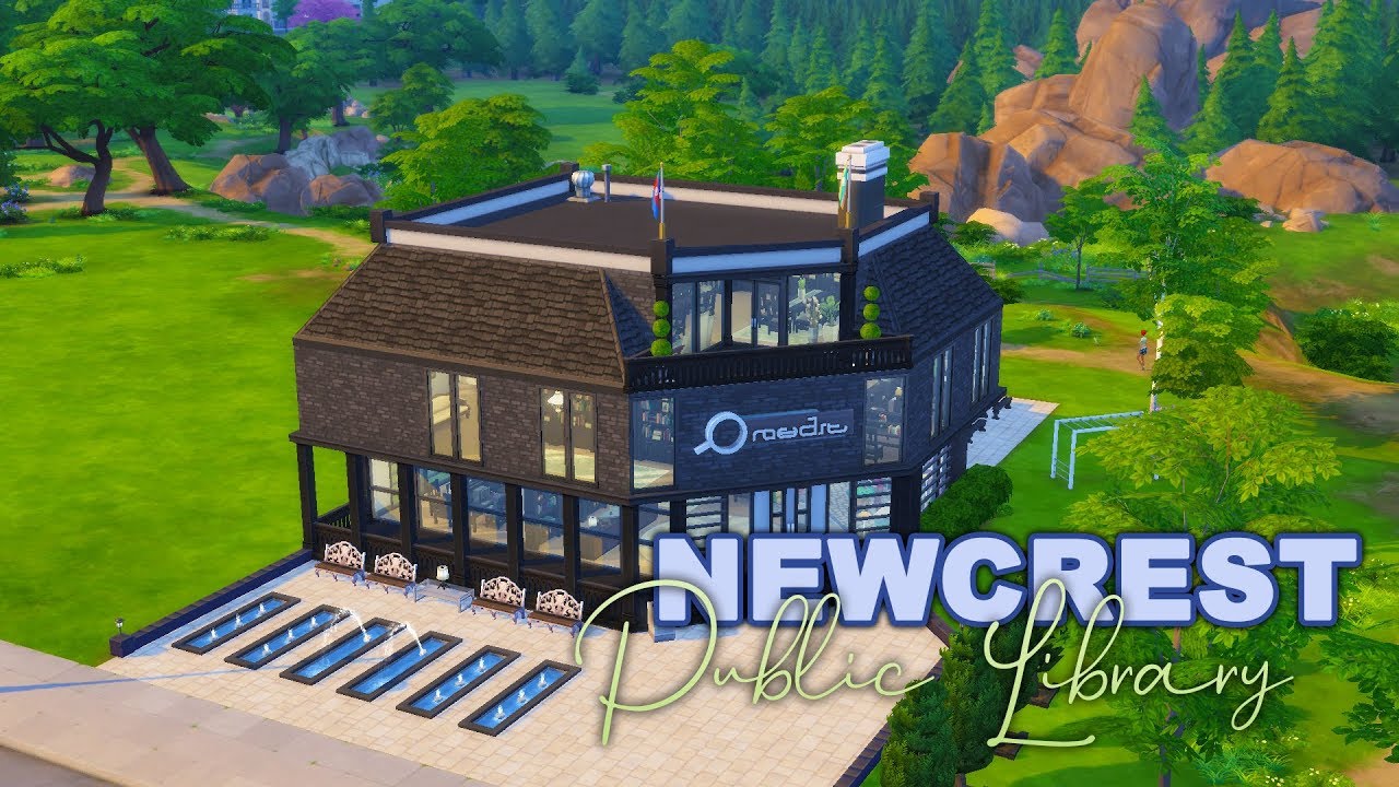 NEWCREST PUBLIC LIBRARY // The Sims 4: Speed Build - YouTube
