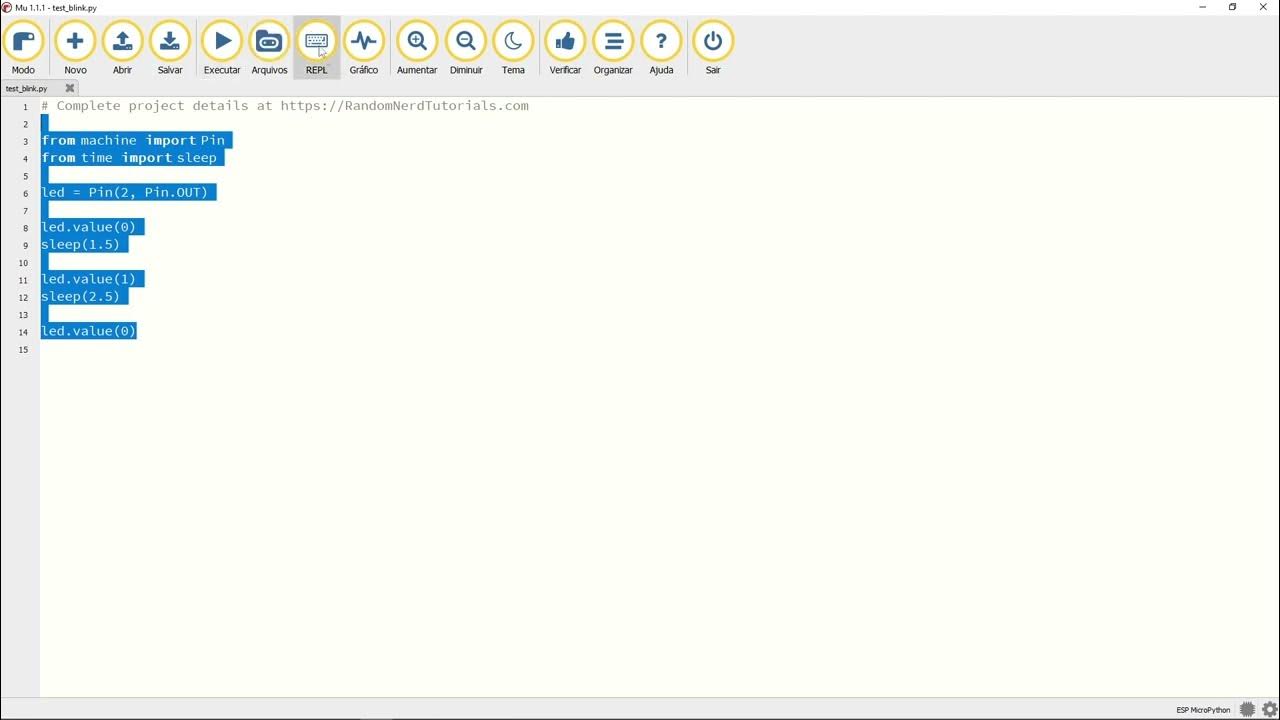 Editor Leve para Micropython: Mu - YouTube