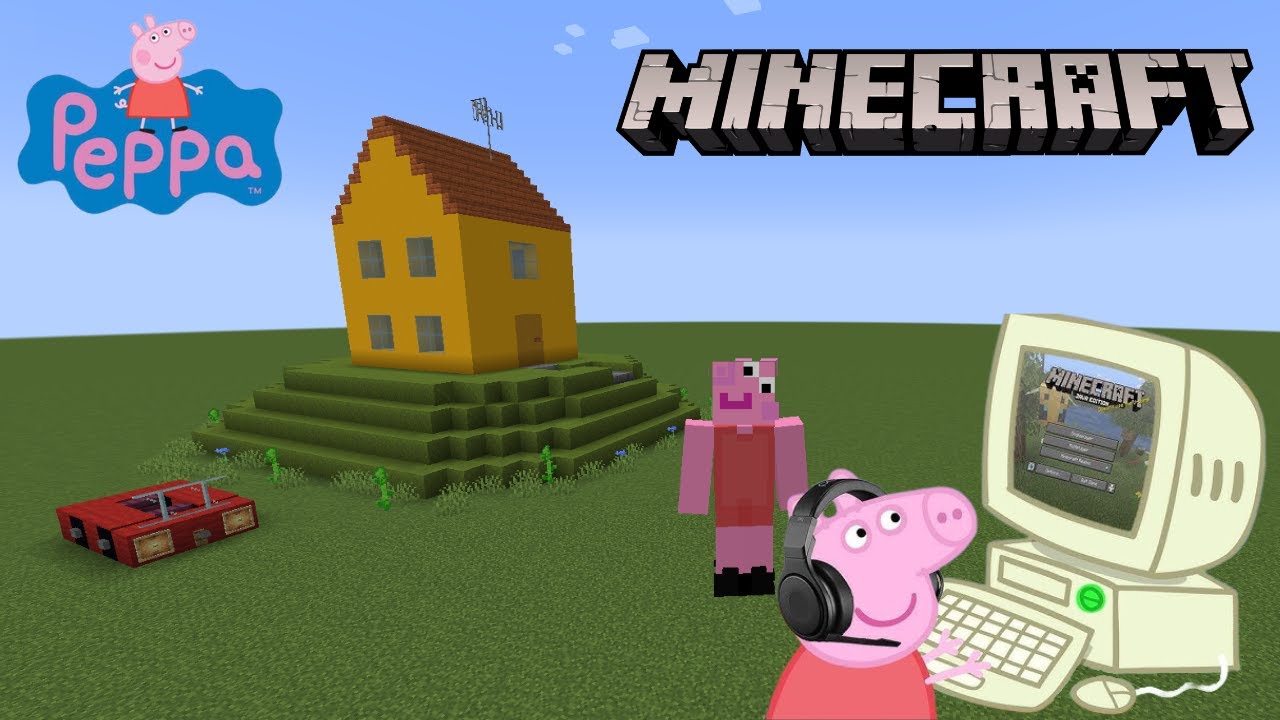 Peppa Pig Plays Minecraft | Build Peppa Pigs House - YouTube