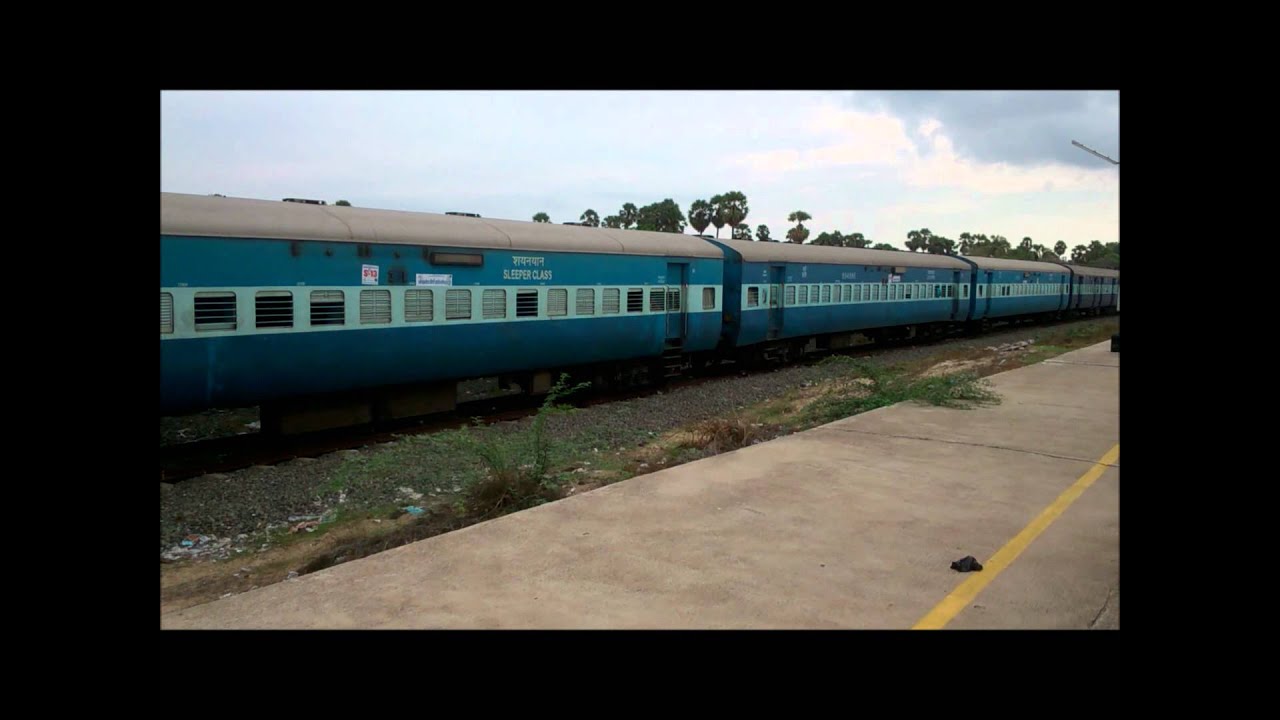 Departure of Rameswaram-Tirupathi Express from RMM - YouTube