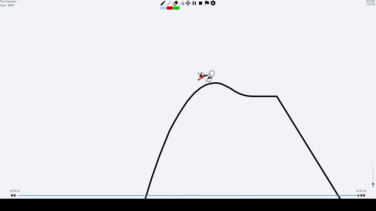 The Snowman [Line Rider] [Unfinished] - YouTube