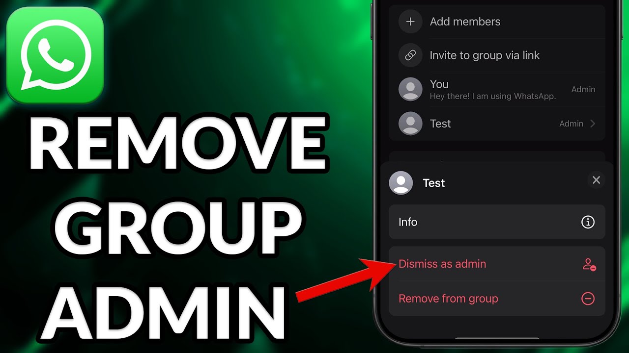 How To Remove Someone From Admin In WhatsApp Group - YouTube
