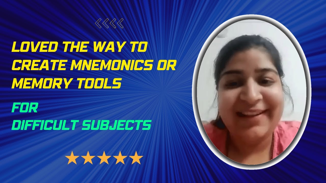 Loved the way to create Mnemonics or Memory Tools for Difficult ...