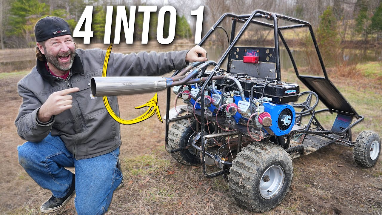 We Gave our 4 Cylinder Go Kart a Formula 1 Car Exhaust! - YouTube
