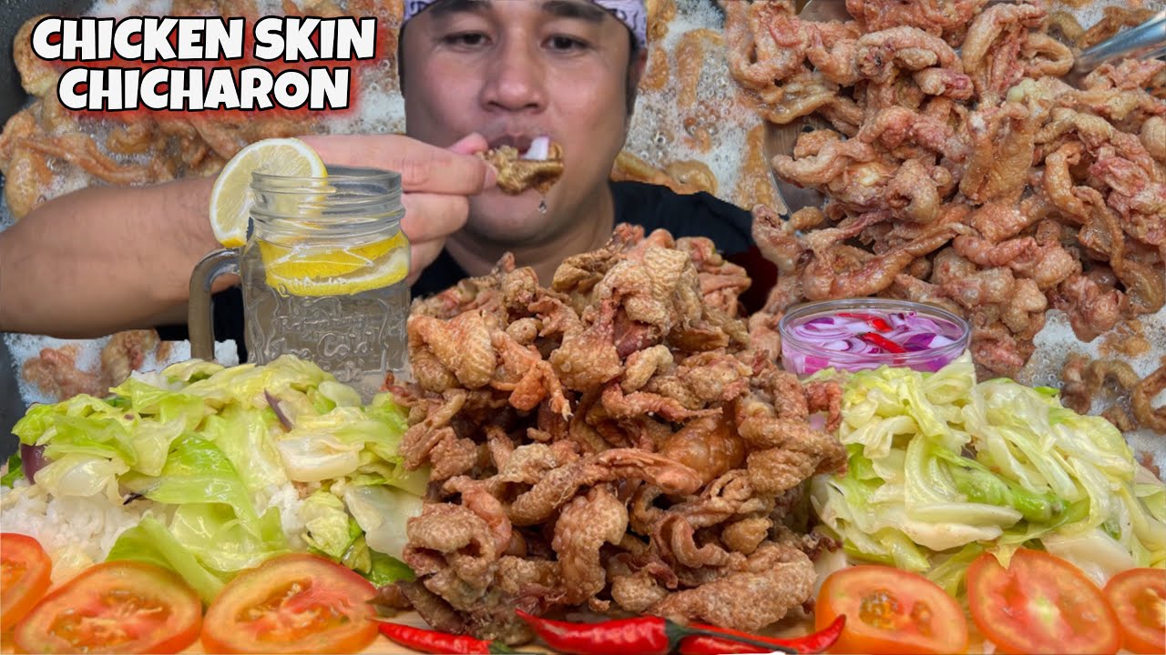 PUTOK BATOK CHICHARON CHICKEN SKIN & GINISANG REPOLYO with alot of RICE ...
