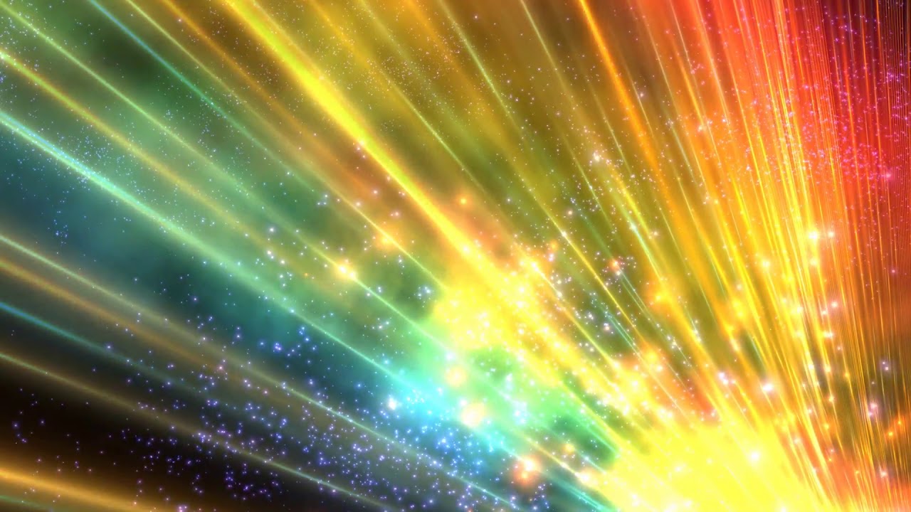 Colorful Rays of Lights in Space - YouTube
