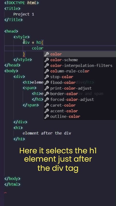 Html and Css Basic 18 -- Selectors Part 2 --- Combinator selectors Part 4 - YouTube