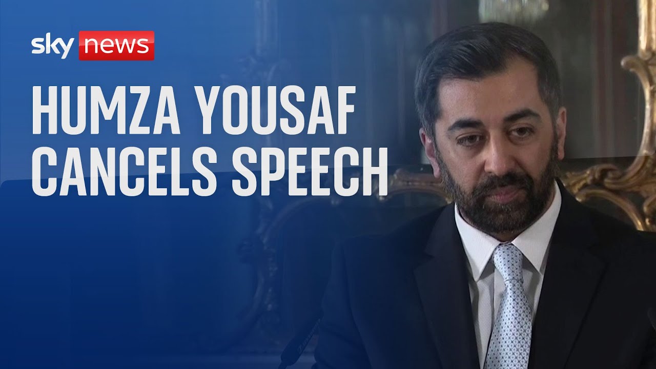 Humza Yousaf cancels speech as he battles for his political survival ...