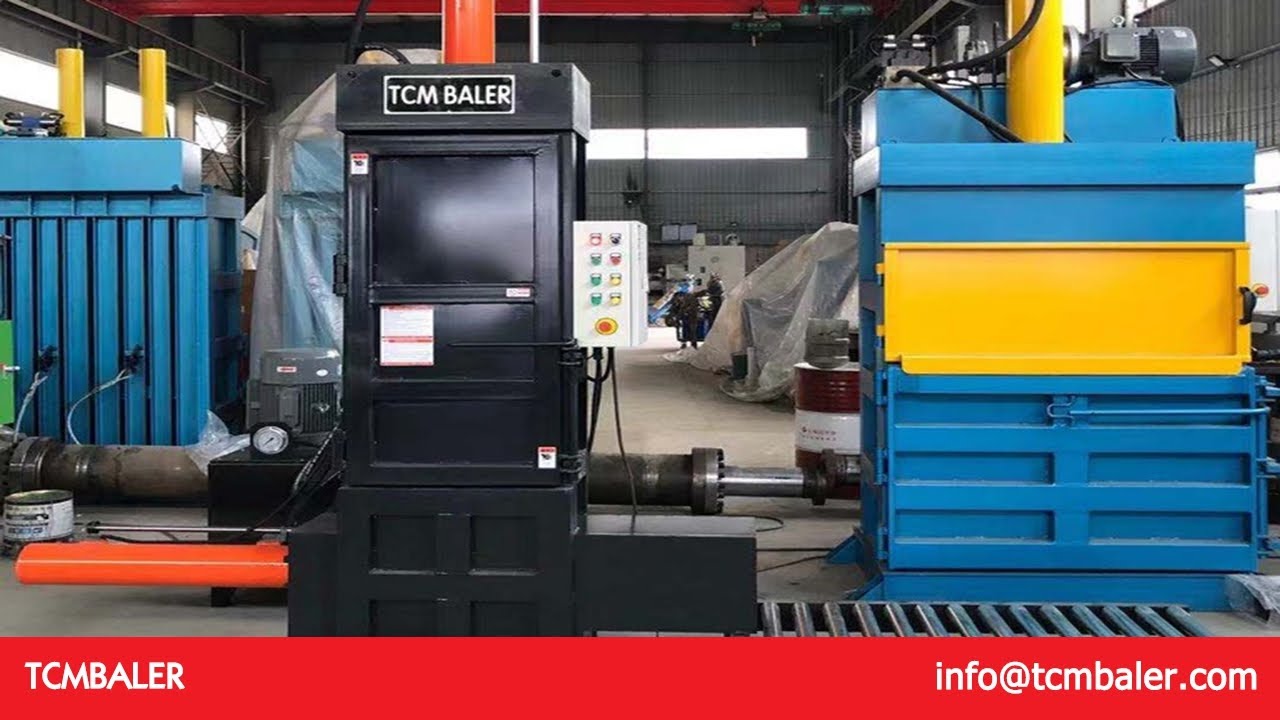 how to use a clothing baler machine - YouTube