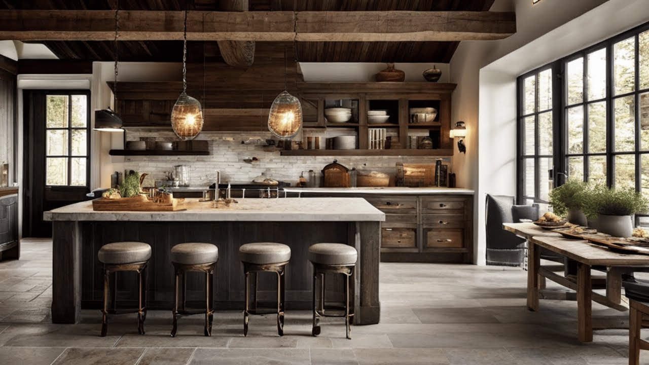 Luxury with Rustic Charm: Harmony in Modern Farmhouse Kitchen Design ...