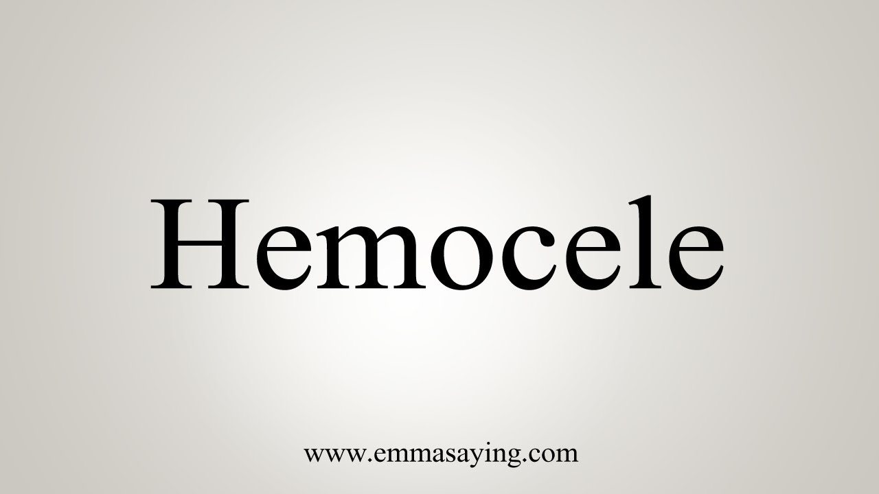 How To Say Hemocele - YouTube