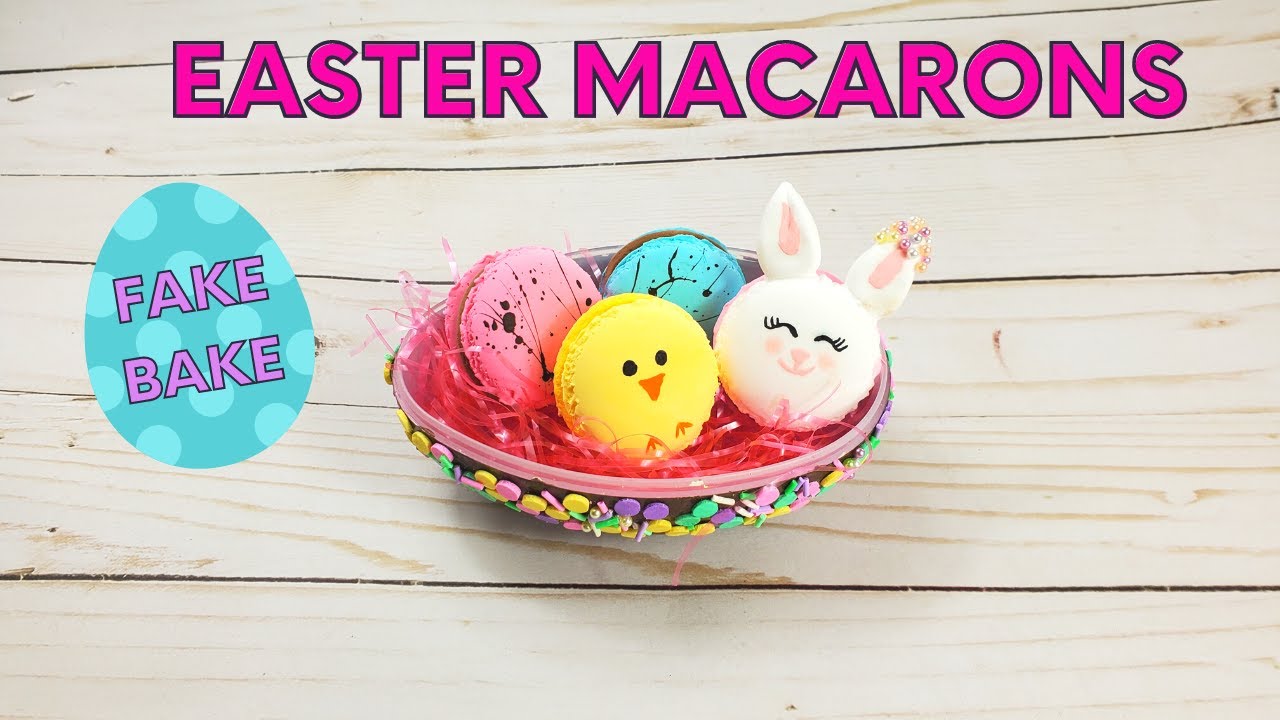 🐰How To Make FAUX FRENCH MACARONS - Easter Fake Bake Tutorial - YouTube