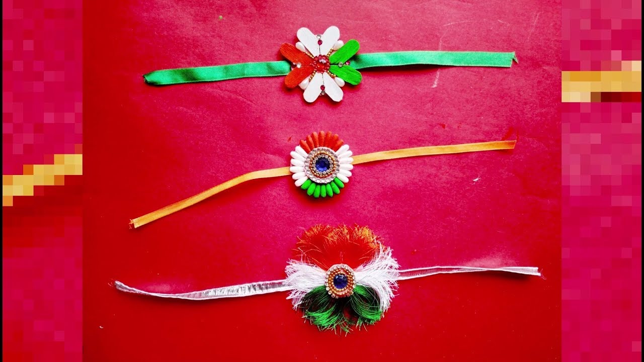 DIY Indian Tricolour Rakhi 3 Super Easy Rakhi - YouTube