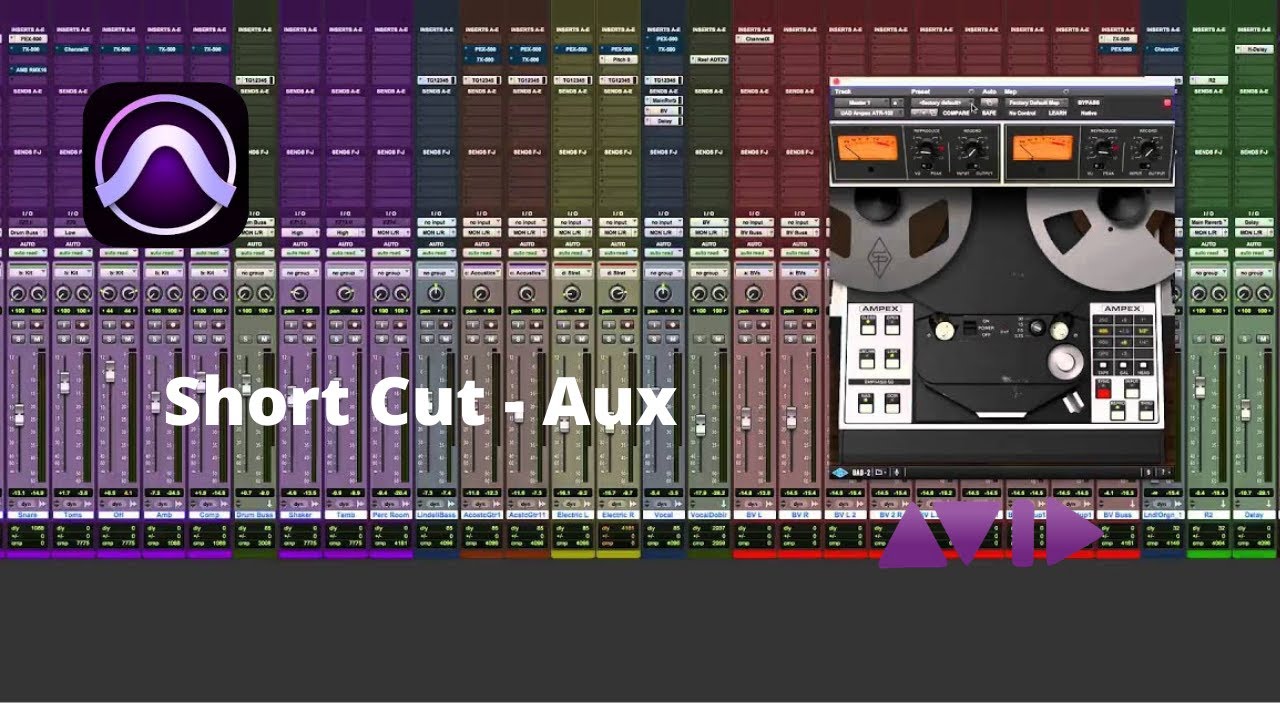 Pro Tools Tutorial Short Cut Creazione Aux e effetti - YouTube