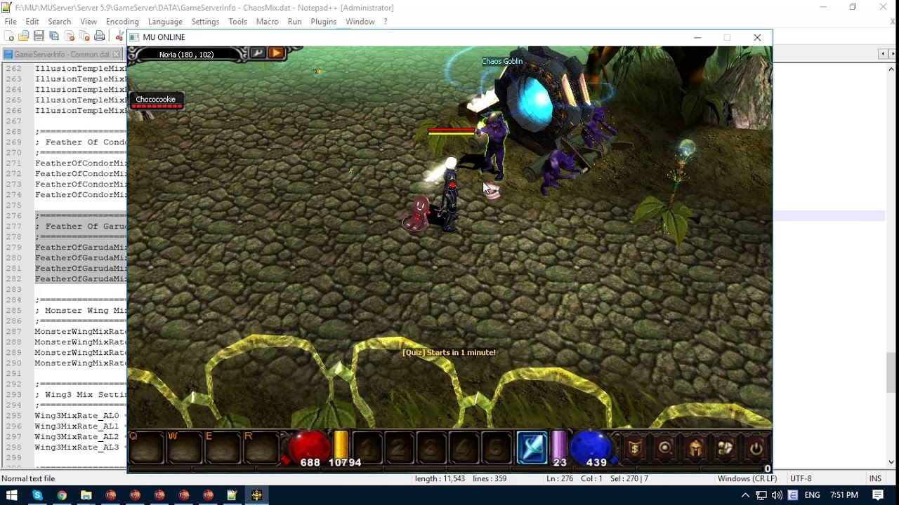 Mu Online - ChaosMix Wing 4th - YouTube