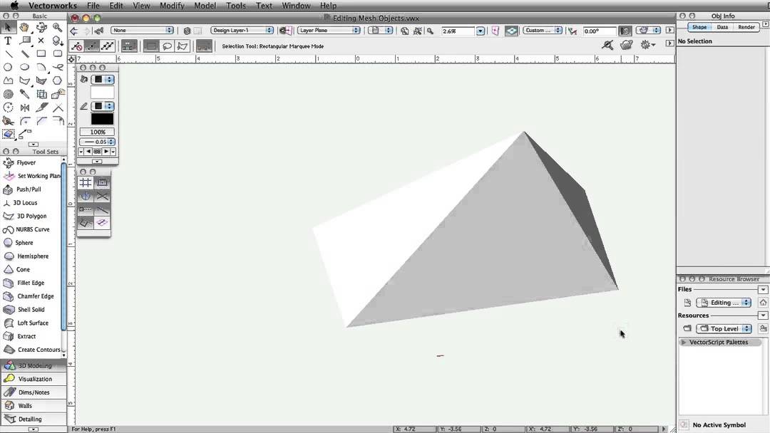 Editing Mesh Objects in Vectorworks - YouTube