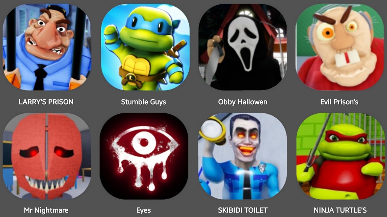 EVIL PRISON RUN,STUMBLE GUYS,LARRY'S PRISON,MR NIGHMARE,SKIBIDI TOILET ...
