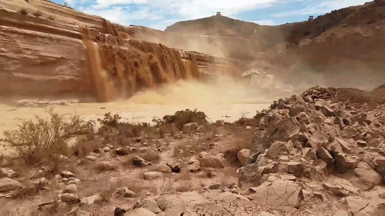 Chocolate Falls-Grand Falls, Leupp Arizona July 2018 - YouTube