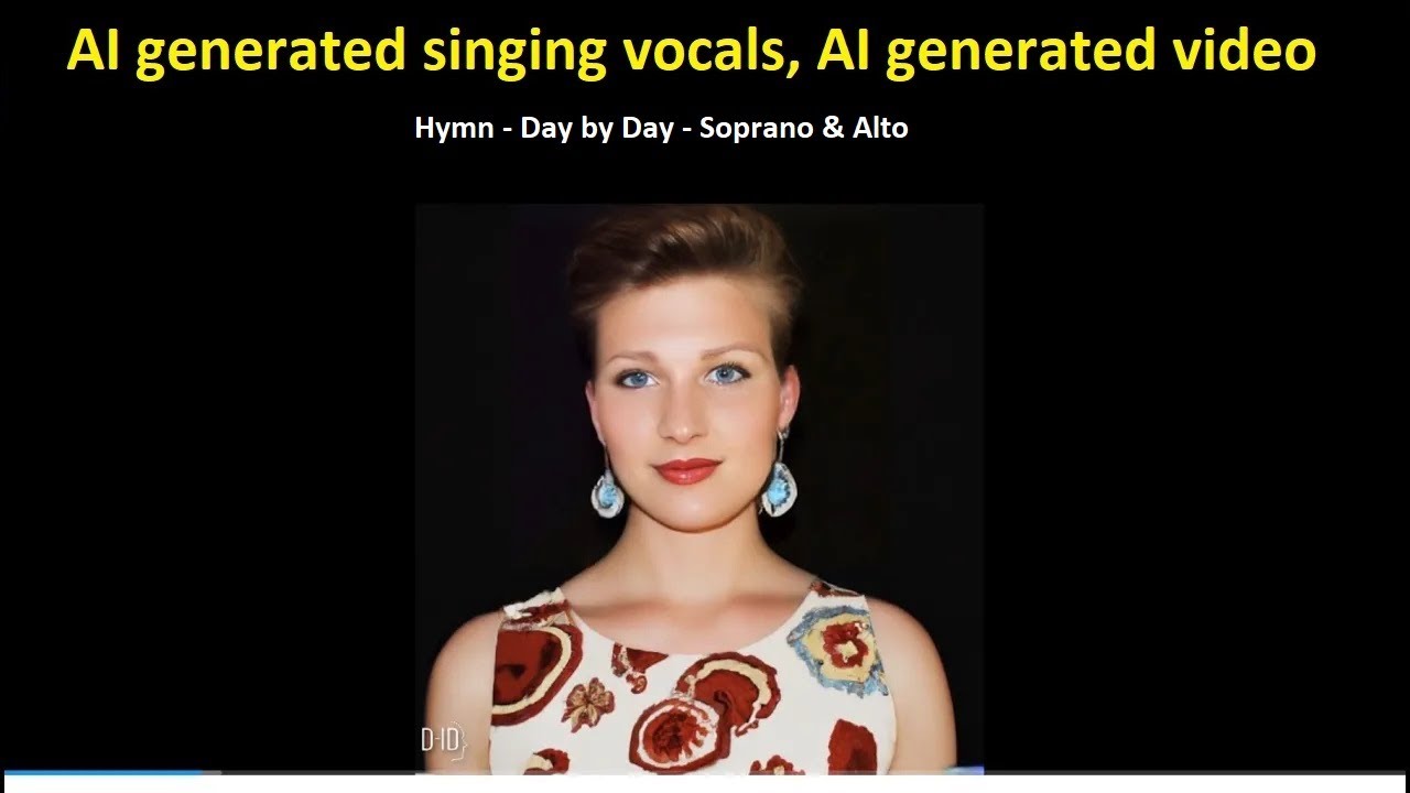 AI singing, AI generated music video & audio - Day by day(hymn ...