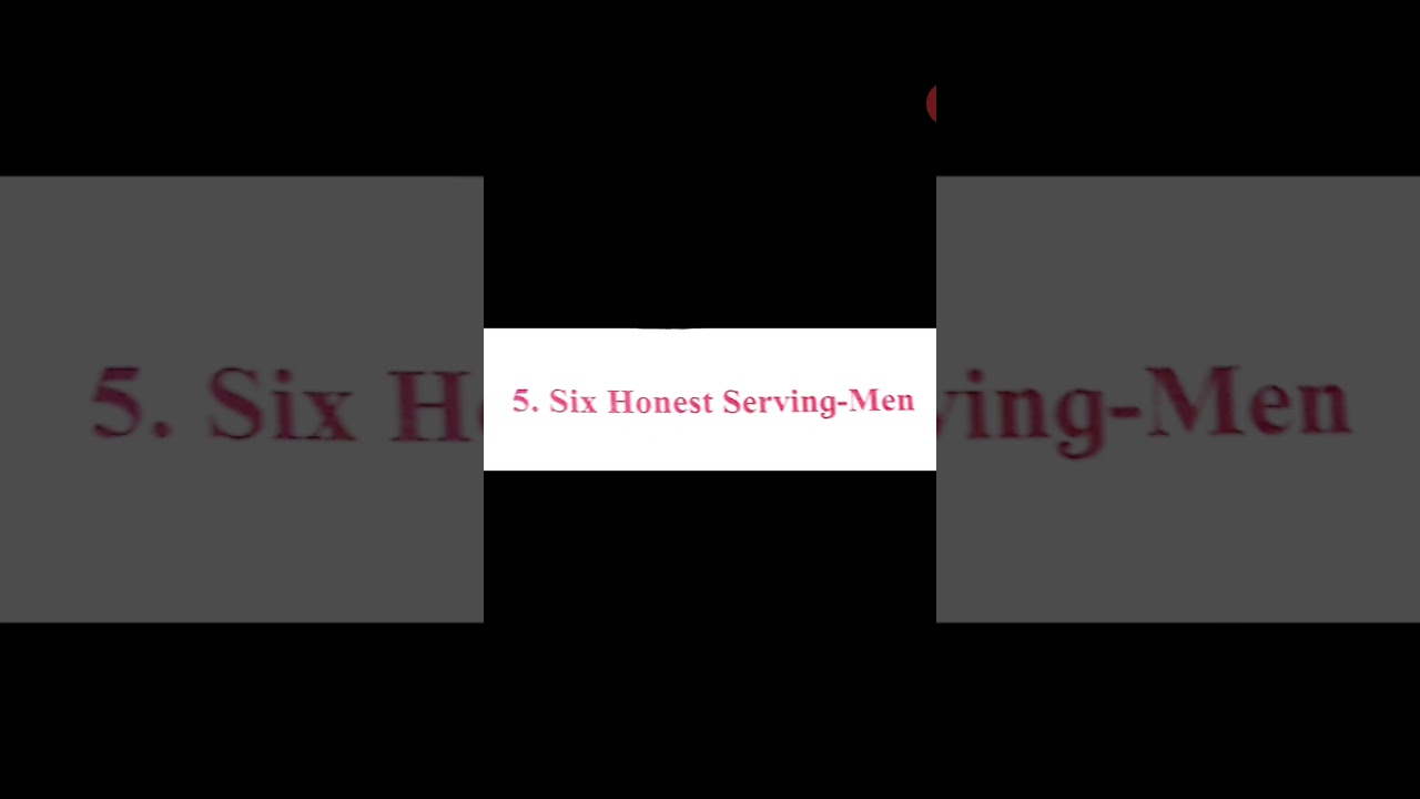 Std 4 | ENGLISH | Lesson 5 | SIX HONEST SERVING-MEN | Part 1 - YouTube