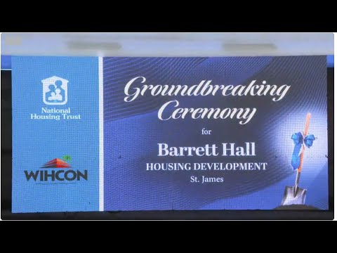 NHT Groundbreaking Ceremony, Barrett Hall, St. James - YouTube