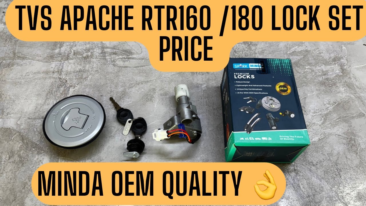 Tvs Apache RTR160 / 180 lock set price # Minda oem supplier # Genuine ...