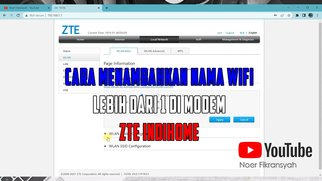 Cara Menambahkan Nama WiFi Lebih Dari 1 DI Modem ZTE F670L Indihome ...