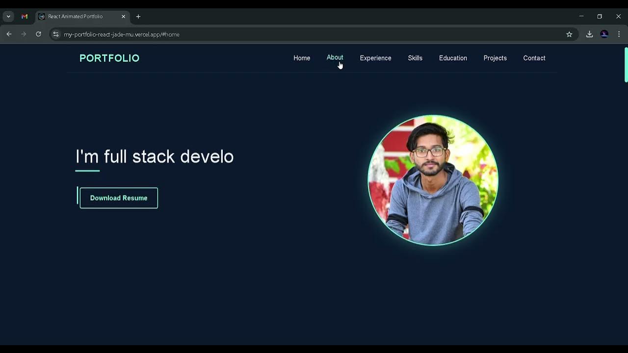 React Animated Portfolio Website | Fully Responsive & Smooth UI - YouTube
